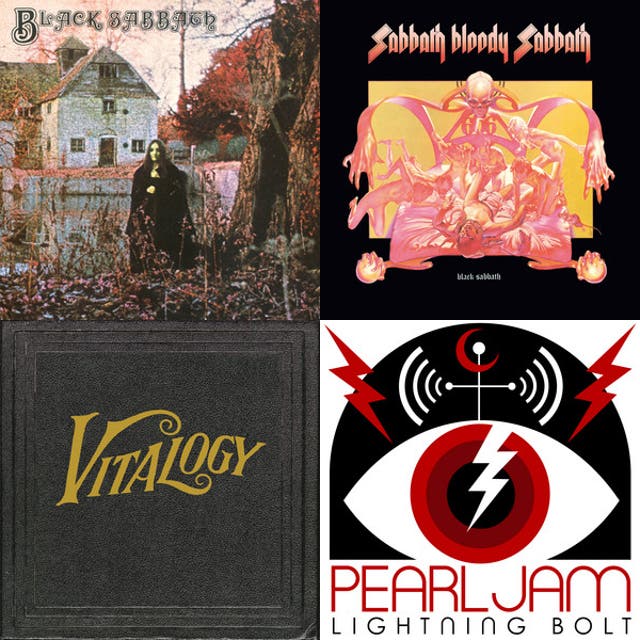 AC/DC, BLACK SABBATH, PEARL JAM , IRON MAIDEN, LED ZEPPELIN E METALICA ...