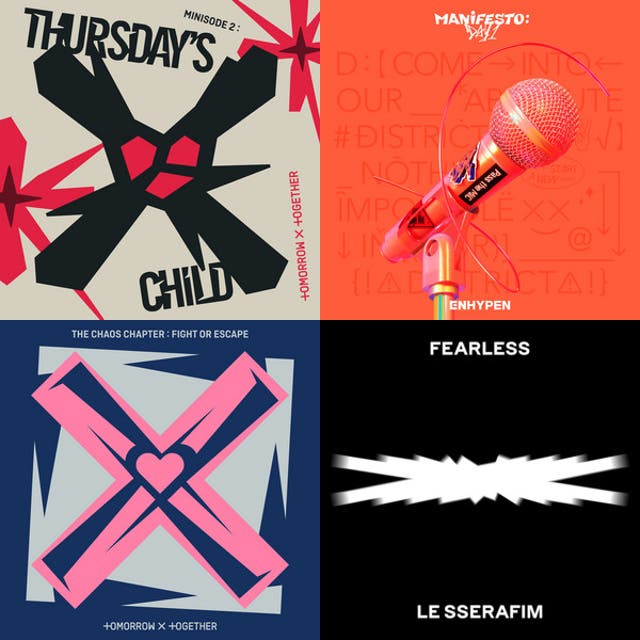 TXT Enhypen Le sserafim NewJeans Andteam Midnatt BoyNextDoor - playlist ...
